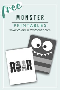 Free Monster Printable Wall Art - Colorful Craft Corner