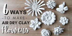 6 Easy Air Dry Clay Flowers for Beginners - Colorful Craft Corner